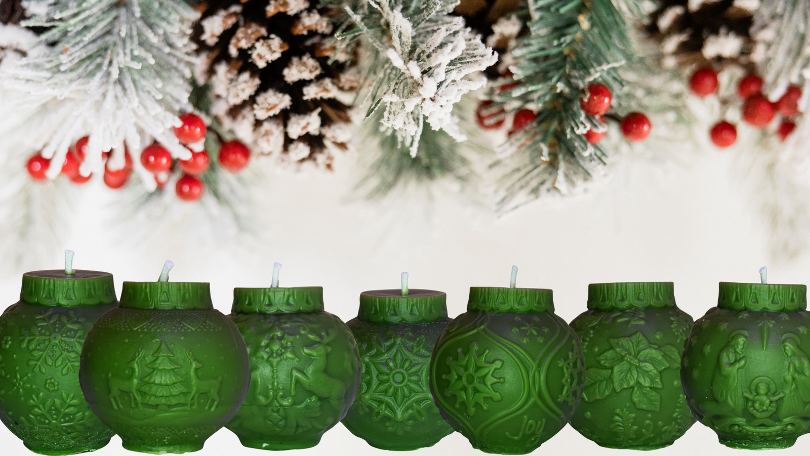 Bičių Vaško žvakė Kalėdinis Burbulas MINI, Estezi, 8 Cm | Estezi.lt